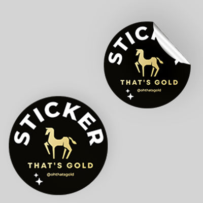 Buy now our gold Stickers- ohthatsgold